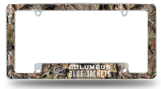 All Over Camo Chrome License Plate Frame - Columbus Sportservice LLC