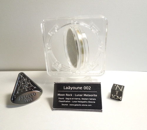 Moon Coin, Exclusive Lunar Meteorite Collector Set, Revolving Stand ...