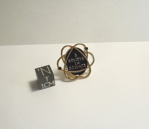 I Believe in Science, Enamel Lapel Pin, Atom Shape - Galactic Stone ...