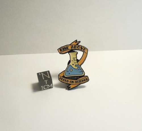Rise Above, Focus on Science, Enamel Lapel Pin, Show your Support for ...