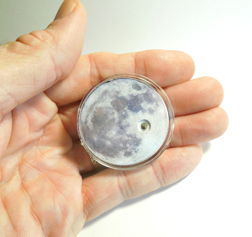 MOON ROCK Disc Display, Piece of the Moon in the Palm of your Hand ...