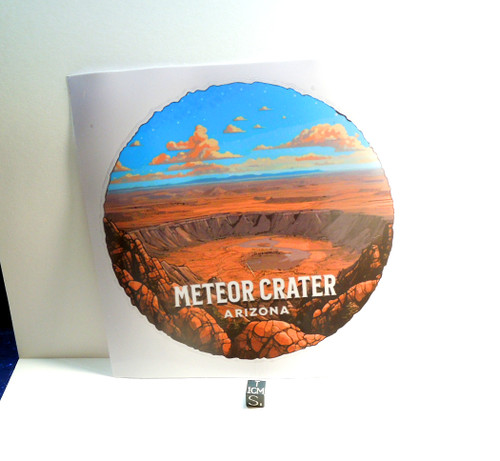 Meteor Crater Vinyl Decal, Large 150mm (6")