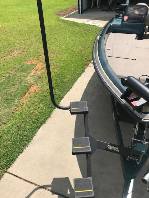 1996 Astro 1850 DCX Bass Boat - Trick Step Marine Trailer Steps