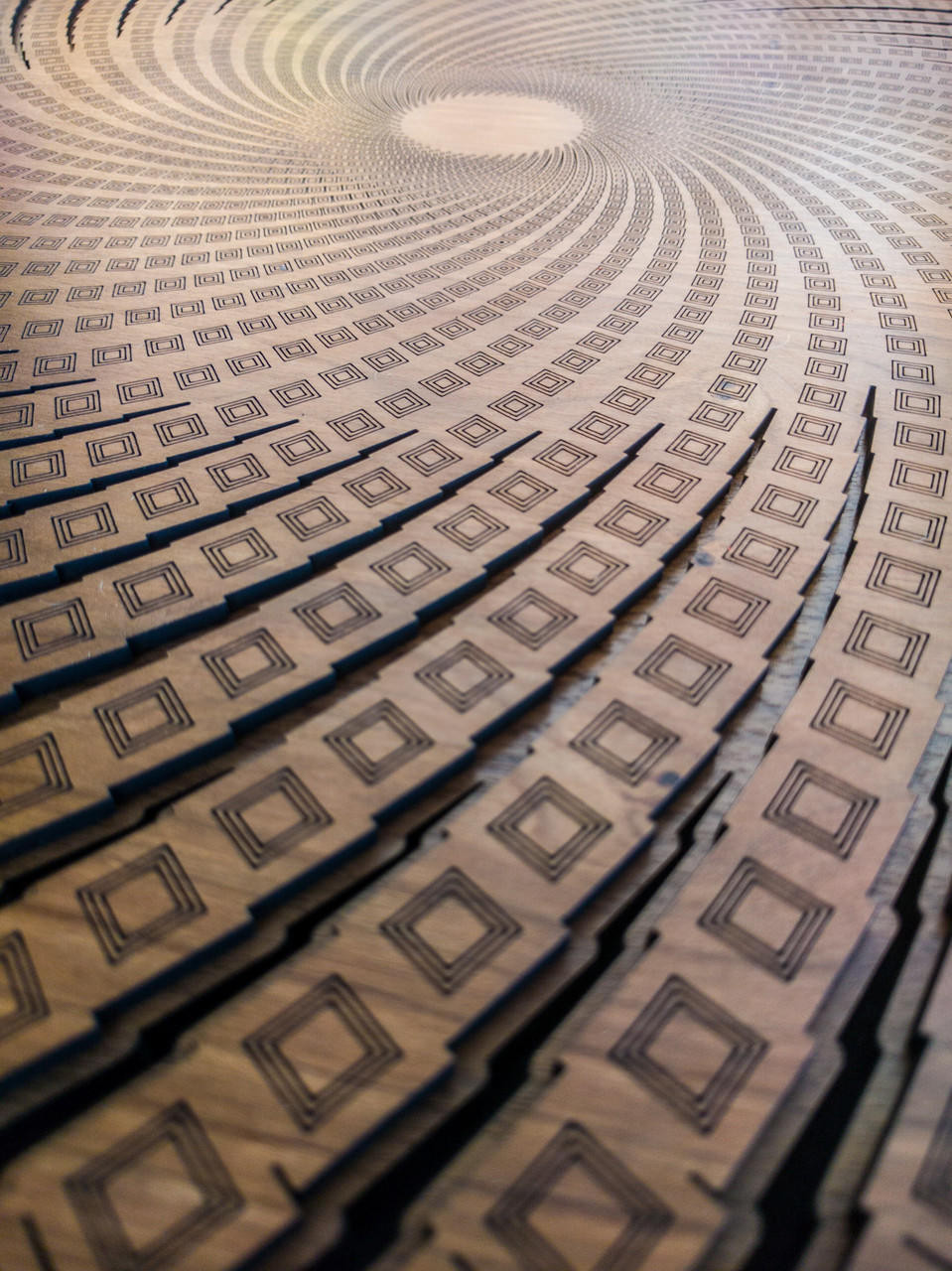 Square Vortex Wall Art - LaserTrees