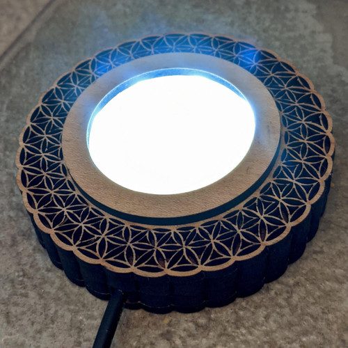 Flower of Life Vortex LED Table Light - LaserTrees