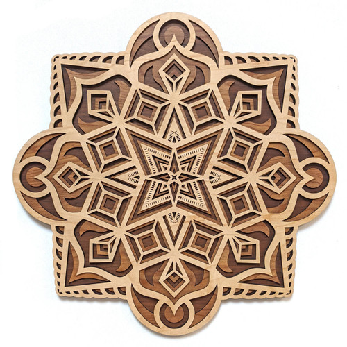 Expanding Facets Three Layer Wall Art - LaserTrees