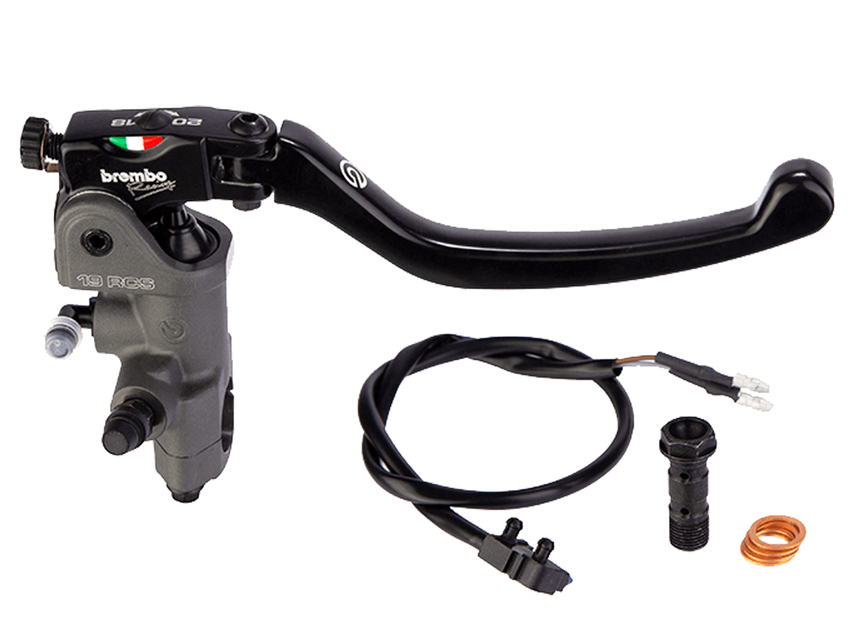 Brembo 19 RCS Radial Brake Master Cylinder w/ Folding Lever: MOTO-D Racing