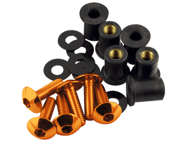 Aluminum Motorcycle Windscreen Bolts (8/ea) (Orange) | Pro-Bolt USA ...