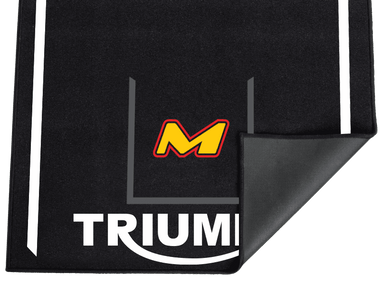 Triumph Motorcycle Mat | Motorcycle Garage Floor Mat: MOTO-D Racing