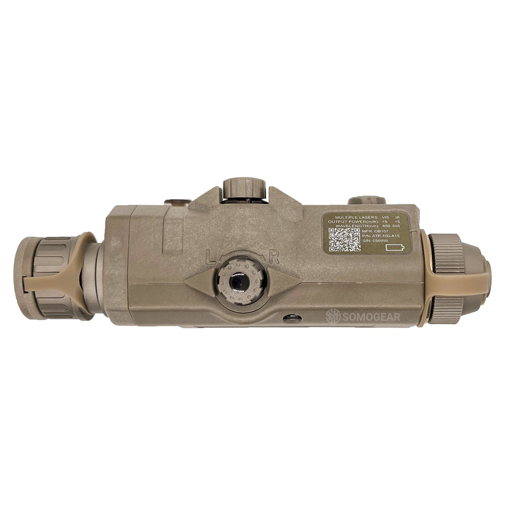 SomoGear PEQ-15 Airsoft Aiming Laser IR Laser Flashlight Tan/Black