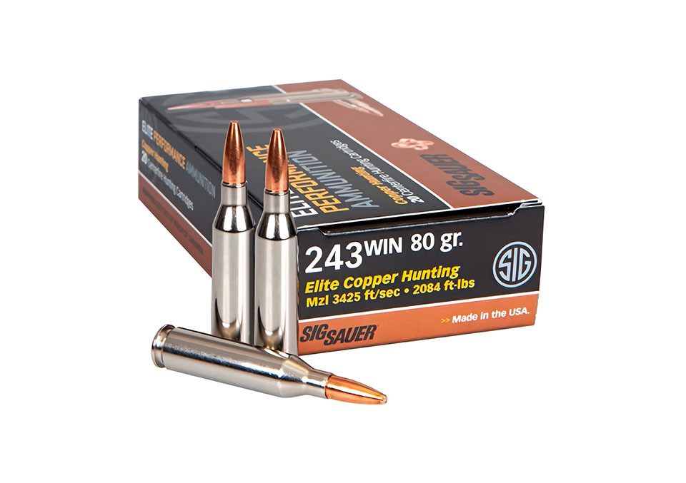 Ammo, 243 Win, 80Gr, Elite Copper Hunting