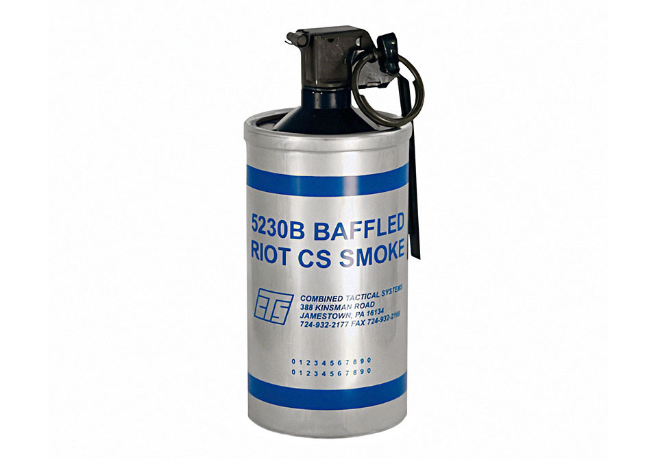 CS Baffled Canister Grenade, Pyro, Low Flame Potential