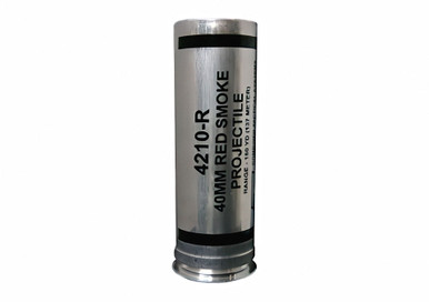 40mm Red Smoke, Pyro, 4.8 Inch Long