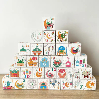 30-Day Ramadan Countdown Calendar – Reusable Geometric Candy & Gift ...