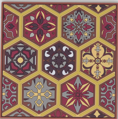 Burgundy Coaster - Set of Four