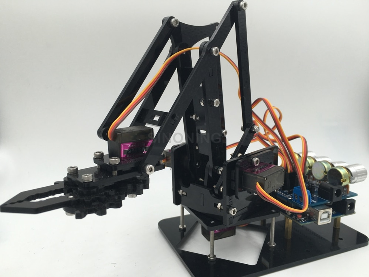 Diy 4dof Acrylic Robot Arm Robotic Claw Arduino Kit Sg90s Economy With
