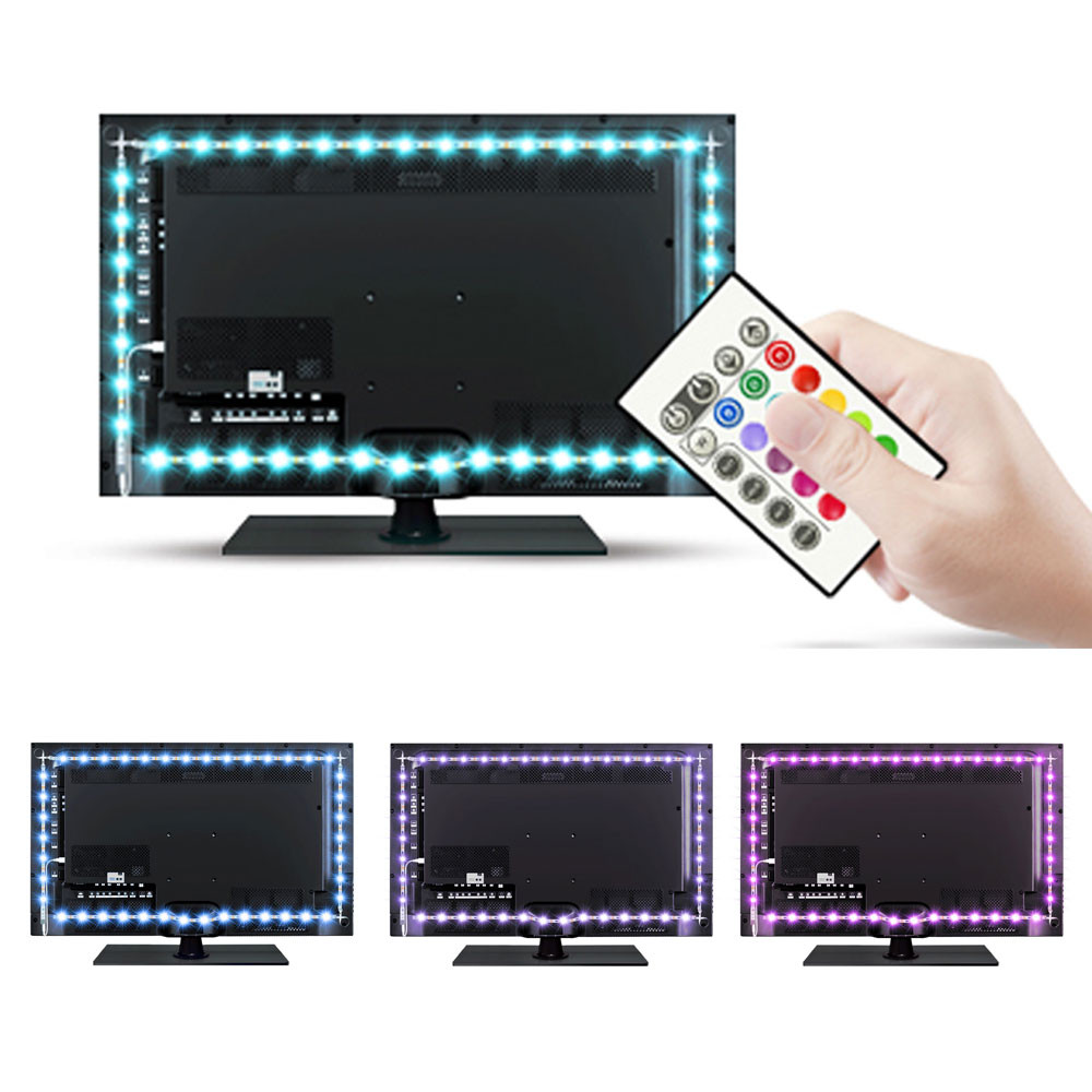 BASON USB Powered RGB LED TV / Monitor Backlighting LED mood Light for ...