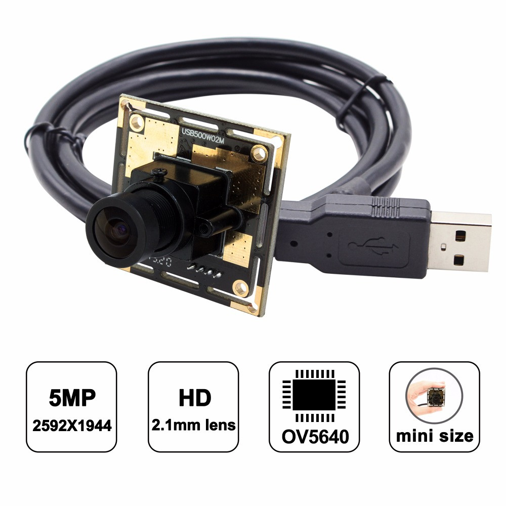 ELP Wide Angle Mjpeg 5megapixel Hd UVC Mini USB Webacm Cam 5MP OV5640 ...