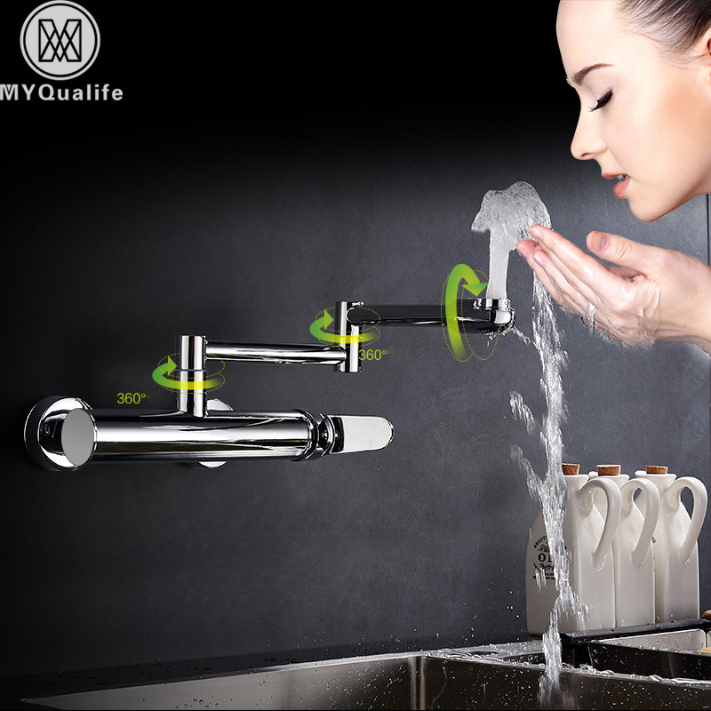 Chrome Kitchen Mixer Faucet Kitchen Sink Faucet Single Lever Kitchen ...