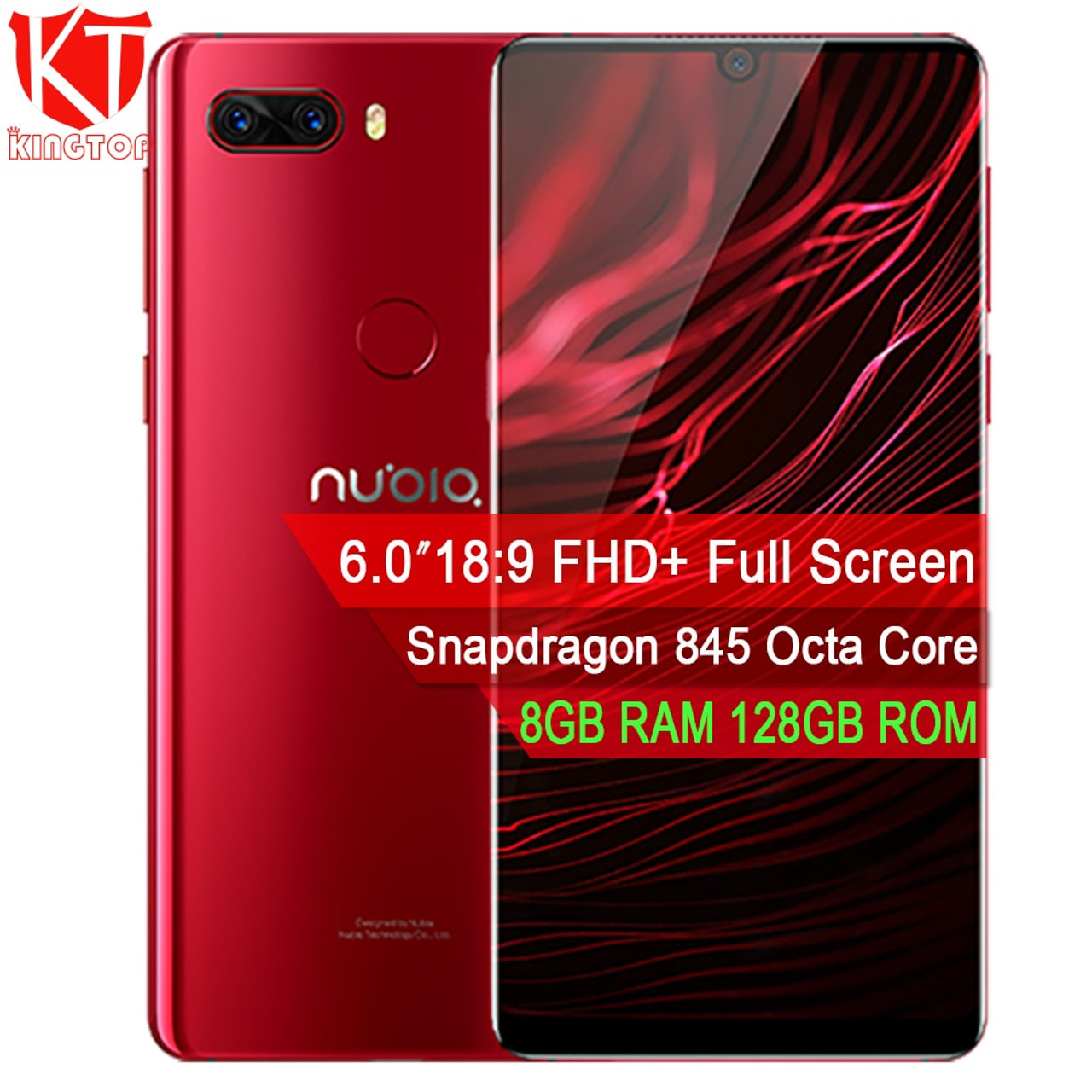Original ZTE Nubia Z18 Mobile Phone 6.0'' 8GB 128GB Snapdragon 845 Octa Core Dual Rear 16MP+20MP ...
