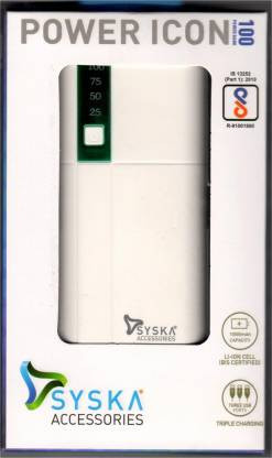 SYSKA ICON Digital Power Bank (White) - OnshopDeals.Com