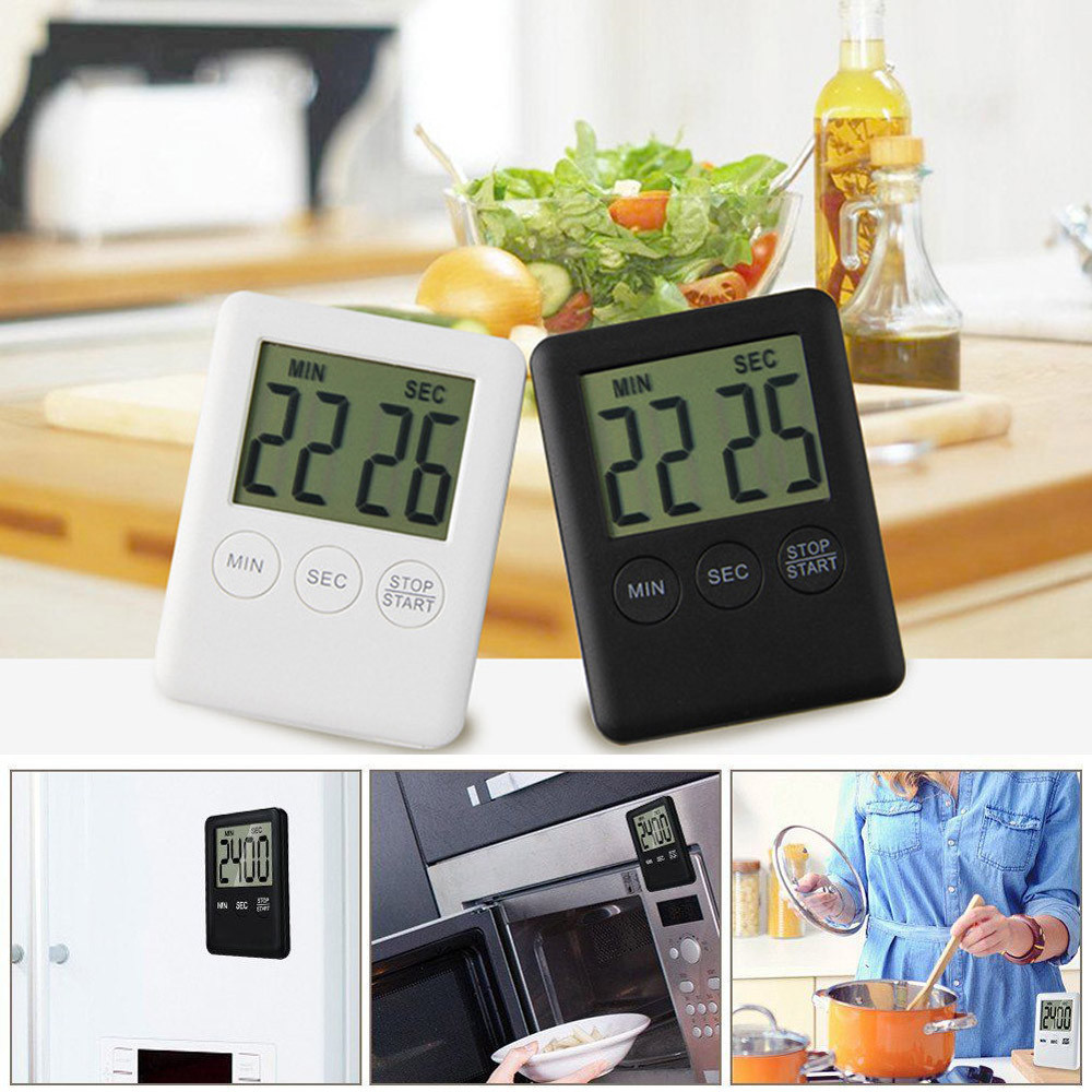Brand new Digital Timer Reminder Alarm LCD Cooking Clock Kitchen Large ...