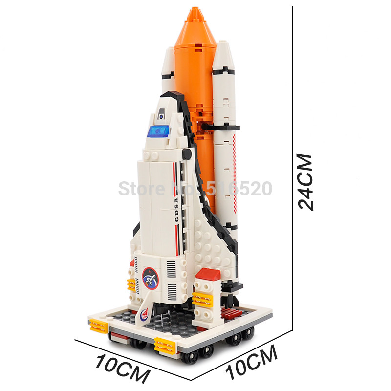 GUDI City Spaceport Space Shuttle Blocks 679pcs Bricks Building Block ...