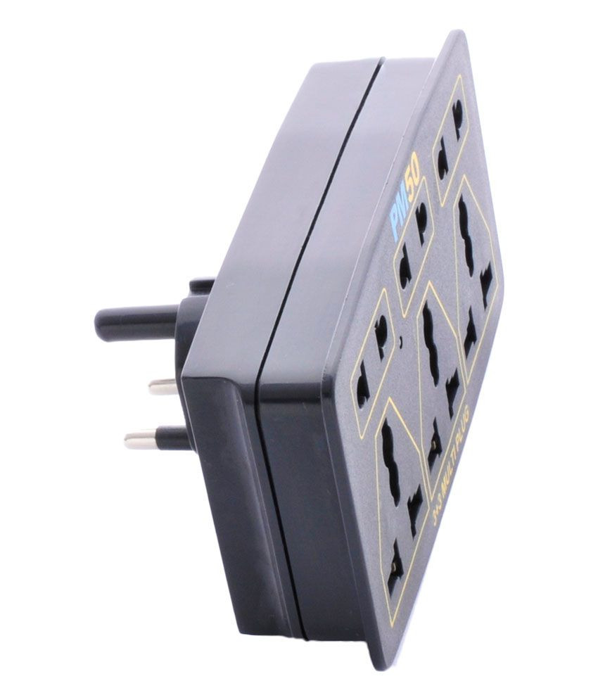 PM50 Multi Plug 6 Socket Surge Protector (Black) by onshopdeals.com