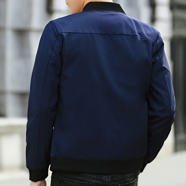 MANTLCONX Newest Solid Autumn Mens Bomber Jackets Male Casual Zipper ...