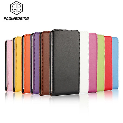Luxury Pouch Vertical Flip Phone Cover Magnetic buckle Genuine Leather ...