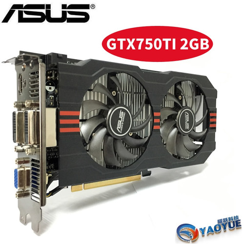 Asus GTX-750TI-OC-2GB GTX750TI GTX 750TI 2G D5 DDR5 128 Bit PC Desktop Graphics Cards PCI ...