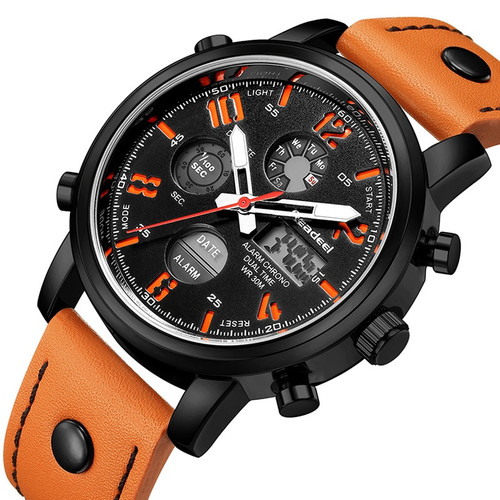 Mens Quartz Analog Watch Luxury Fashion Sport Wristwatch Waterproof ...