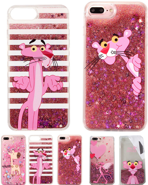 Luxury Water Liquid Phone Case for iPhone 8 7 6 6S Plus Cartoon Pink ...