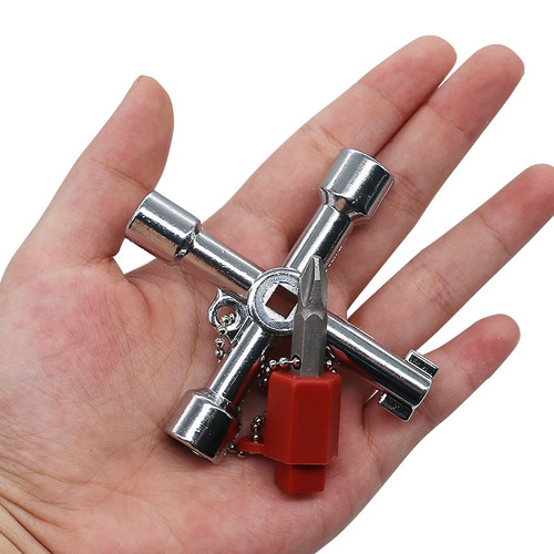 Plumbers Multi Tool 4 Way Gas Electric Meter Box Radiator Plumbing Tool ...