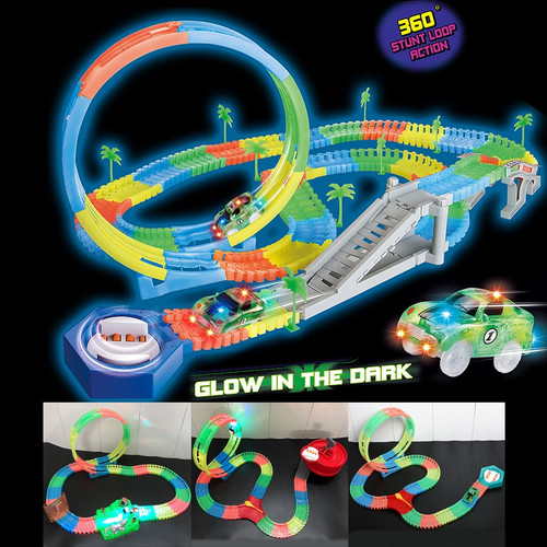 Magic Twister flexible Track 360 stunt Loop Racetrack That Can Bend ...