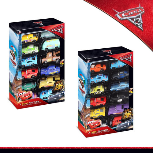 12 Piece Plastic Disney Pixar Cars 3 Model Car Toys Gift Box Set ...