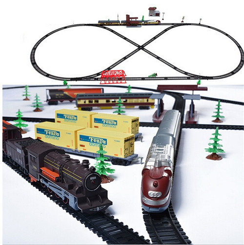 Classic assembly Retro steam train/Modern Train Set electric railway ...