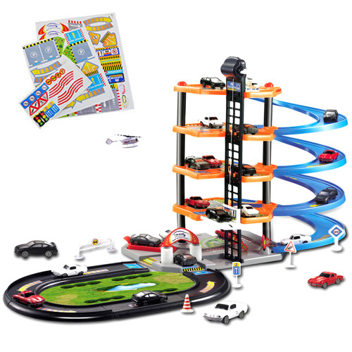 4Layers DIY Track 3D Car Racing Track Toys Car Parking Lot Assemble ...