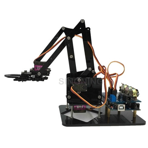 DIY 4dof Acrylic robot arm robotic claw arduino kit sg90s economy with ...
