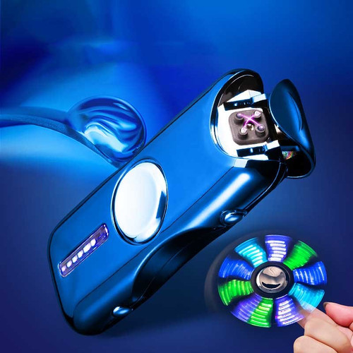 No Gas Cigar Lighter Finger Toy Gyro Flash Tri-Spinner Electronic ...
