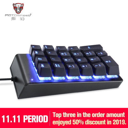 MOTOSPEED K22 Mechanical Numeric Keypad Wired 22 Keys Mini Numpad ...
