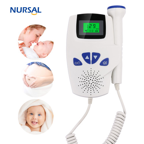 NURSAL Fetal Doppler Detector Pocket Baby Fetal Heartbeat Monitor With ...