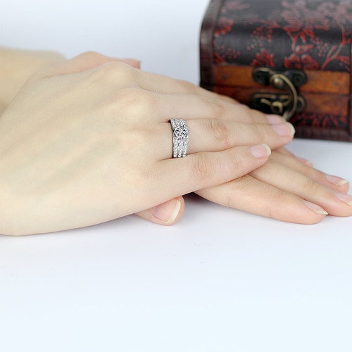 Certified Ring 925 S925 Sterling silver solid classic SONA Diamond NSCD Authentic wedding Luxury ...