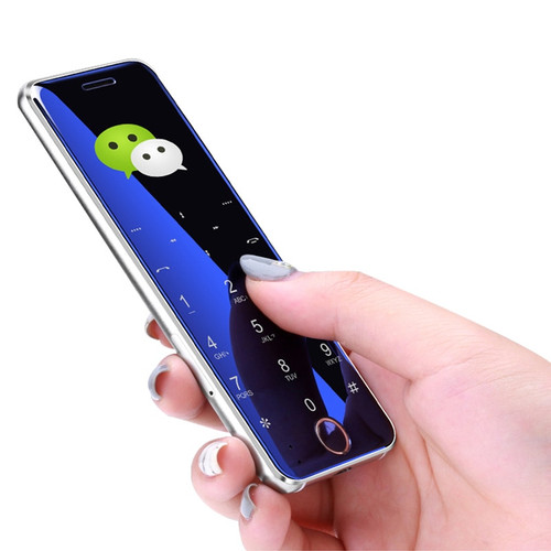 Mini Card Phone Ulcool V66 bluetooth dialer 1.67 Inch Ultra Slim Metal ...