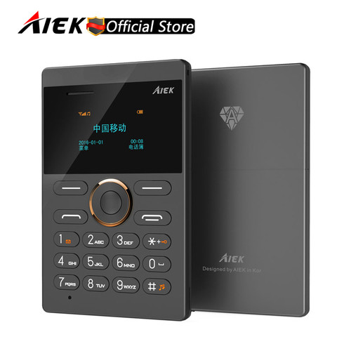 New Ultra Slim Card Phone AIEK E1 Cell Phone Mobile GSM Bluetooth ...