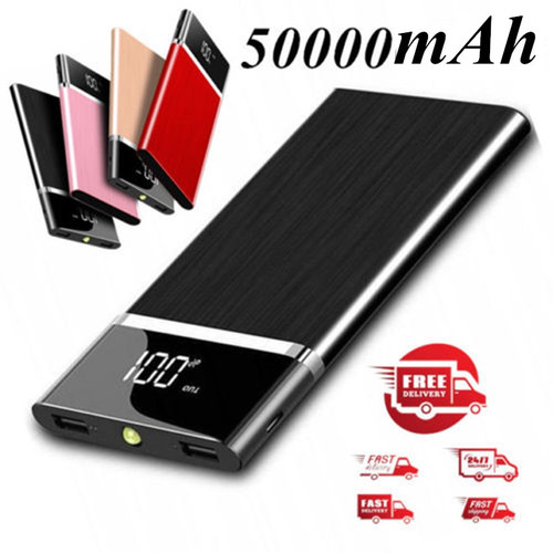 50000mAh PowerBank Portable External Battery Huge Capacity Charger ...