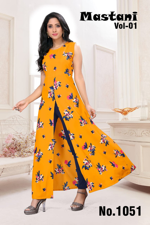 Presenting Mastani Classy Glamorous Women Poly Crepe Fabric Orange Top ...