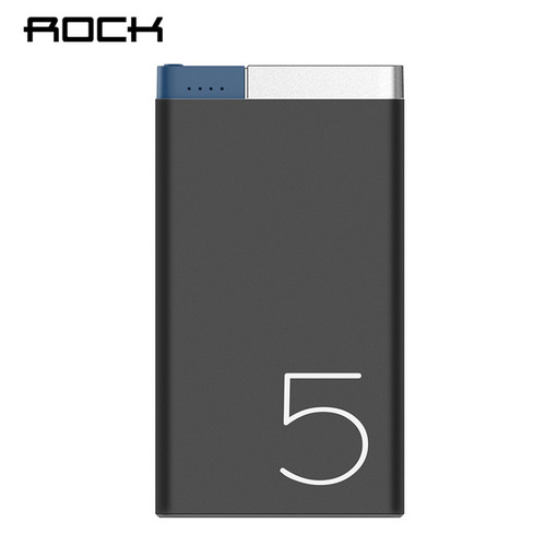ROCK PowerBank 5000mAh External Battery 5000 mAh Power Bank Full ...