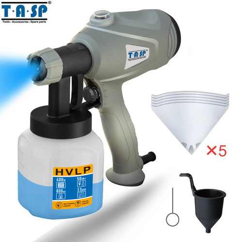 TASP MESG400M 220V 400W Electric Spray Gun HVLP Paint Sprayer For Painting with Adjustable Flow ...