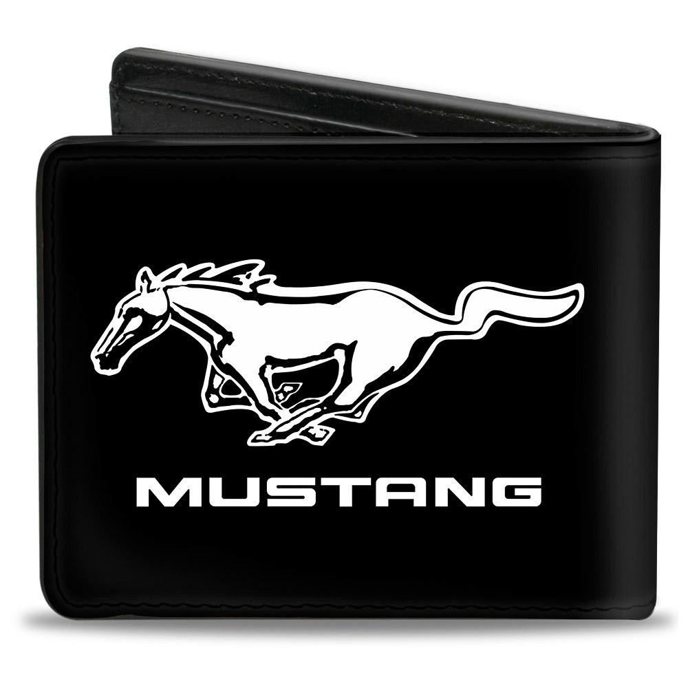 Wallet - Mustang Running Horse & Text Bi-Fold Wallet - StangStuff